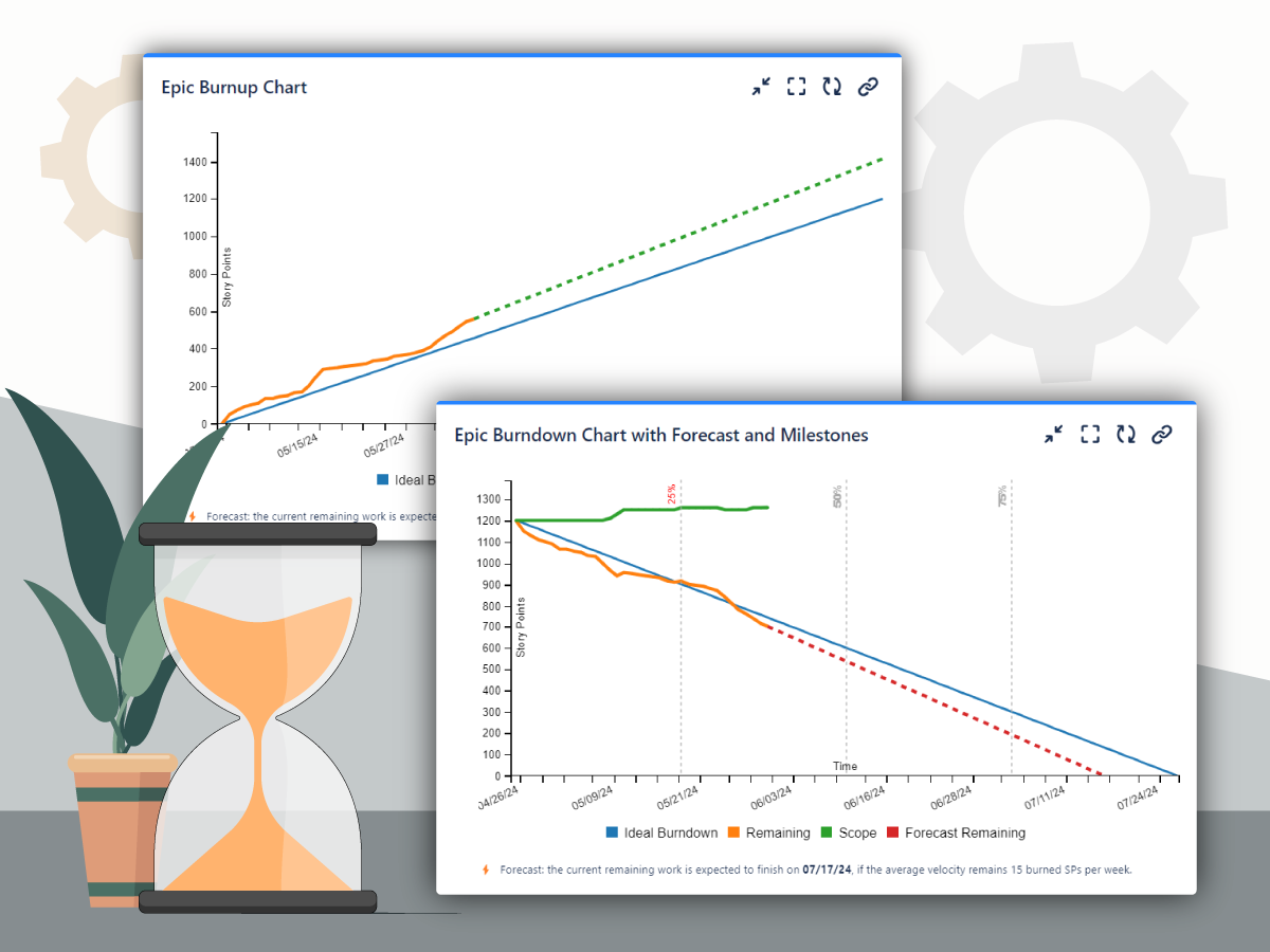 How to create an epic burndown or burnup chart in Jira and Confluence ...