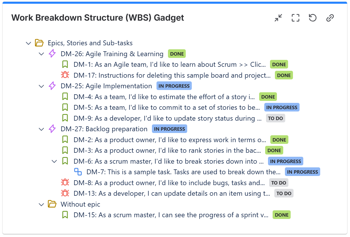 How to display the progress of Epics, Initiatives and Themes in Jira or ...